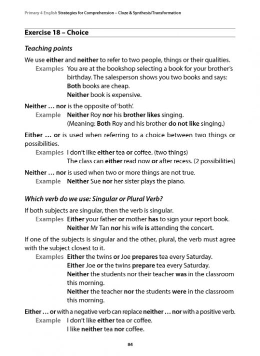 Primary 4 English: Strategies for Comprehension Cloze & Synthesis ...