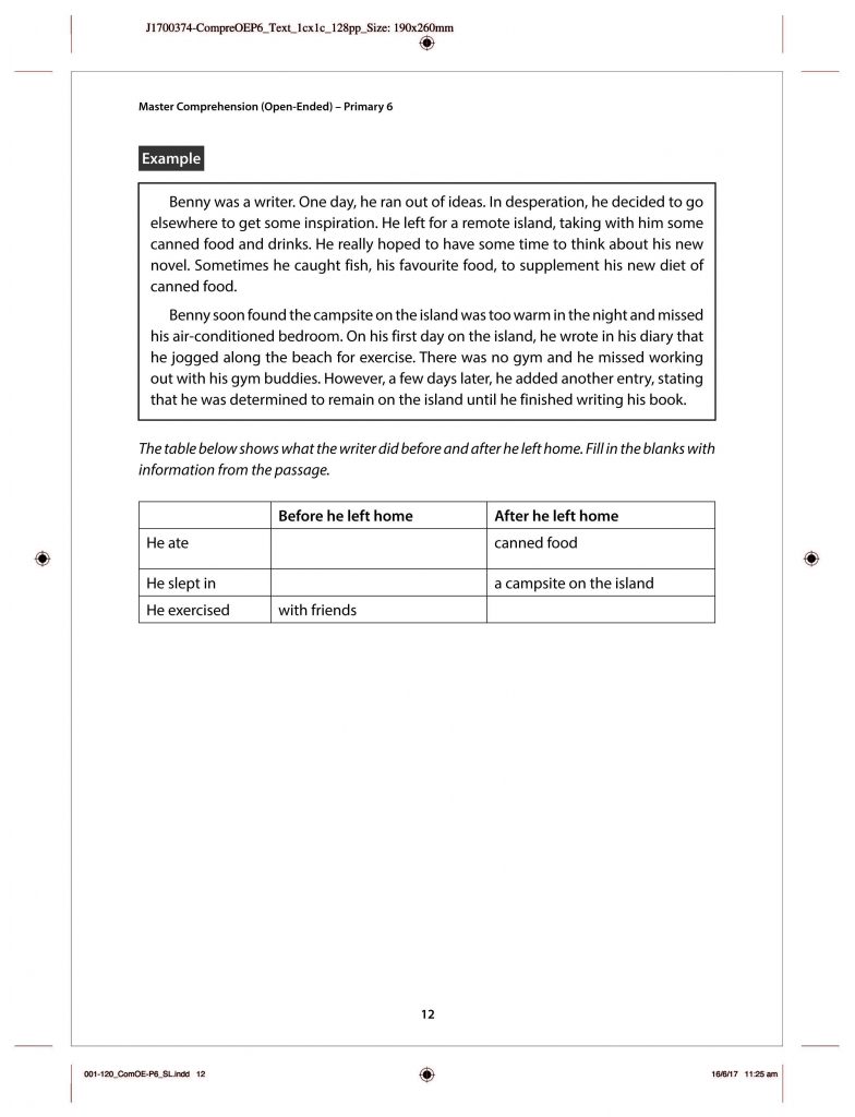 Primary 6 English: Master Comprehension (Open-Ended) - CPD Singapore ...