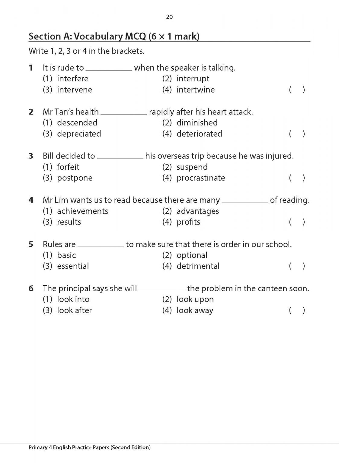 Primary 4 English Practice Papers Second Edition | CPD Singapore ...