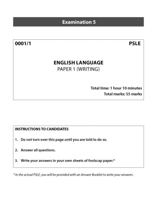 Primary 6 English Practice Papers - CPD Singapore Education Services ...
