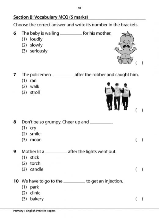 Primary 1 English Practice Papers CPD Singapore Education Services