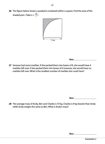 Primary 6 Mathematics Practice Papers - CPD Singapore Education ...