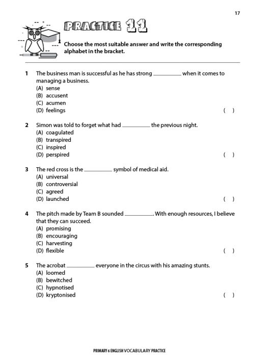 Primary 6 English Vocabulary Practice - CPD Singapore Education ...