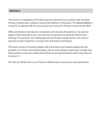 Primary 4 Mathematics Practice Papers (Second Edition) - CPD Singapore ...