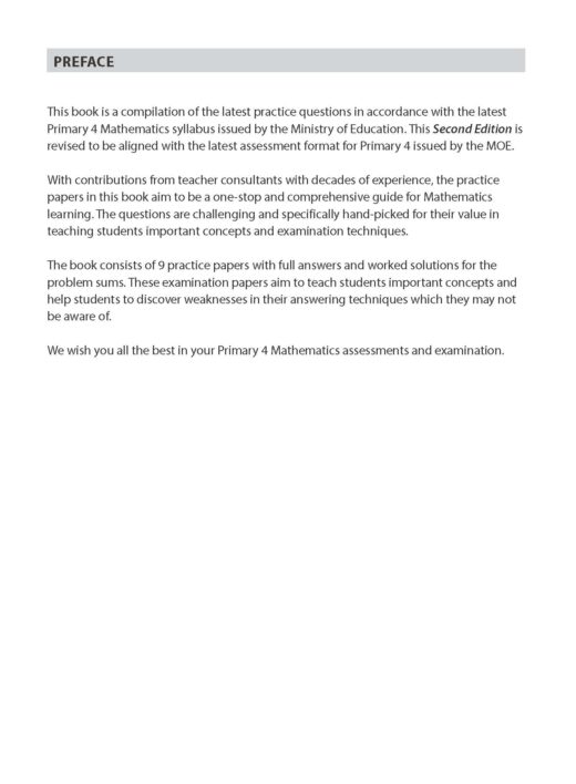 Primary 4 Mathematics Practice Papers (Second Edition) - CPD Singapore ...