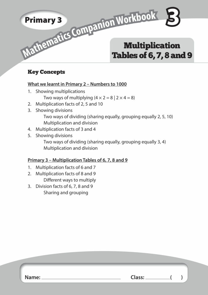 Mathematics Companion Worksheets - CPD Singapore Education Services Pte Ltd