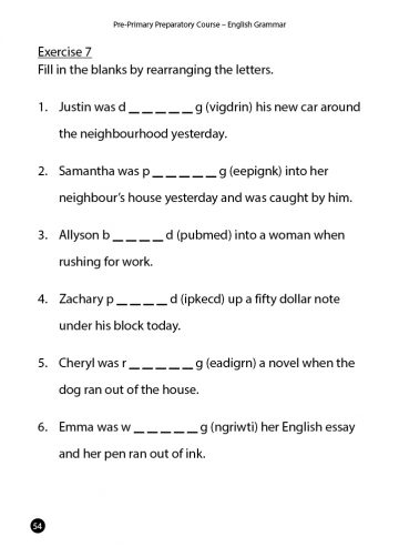 Pre-Primary Preparatory Course English Grammar - CPD Singapore ...