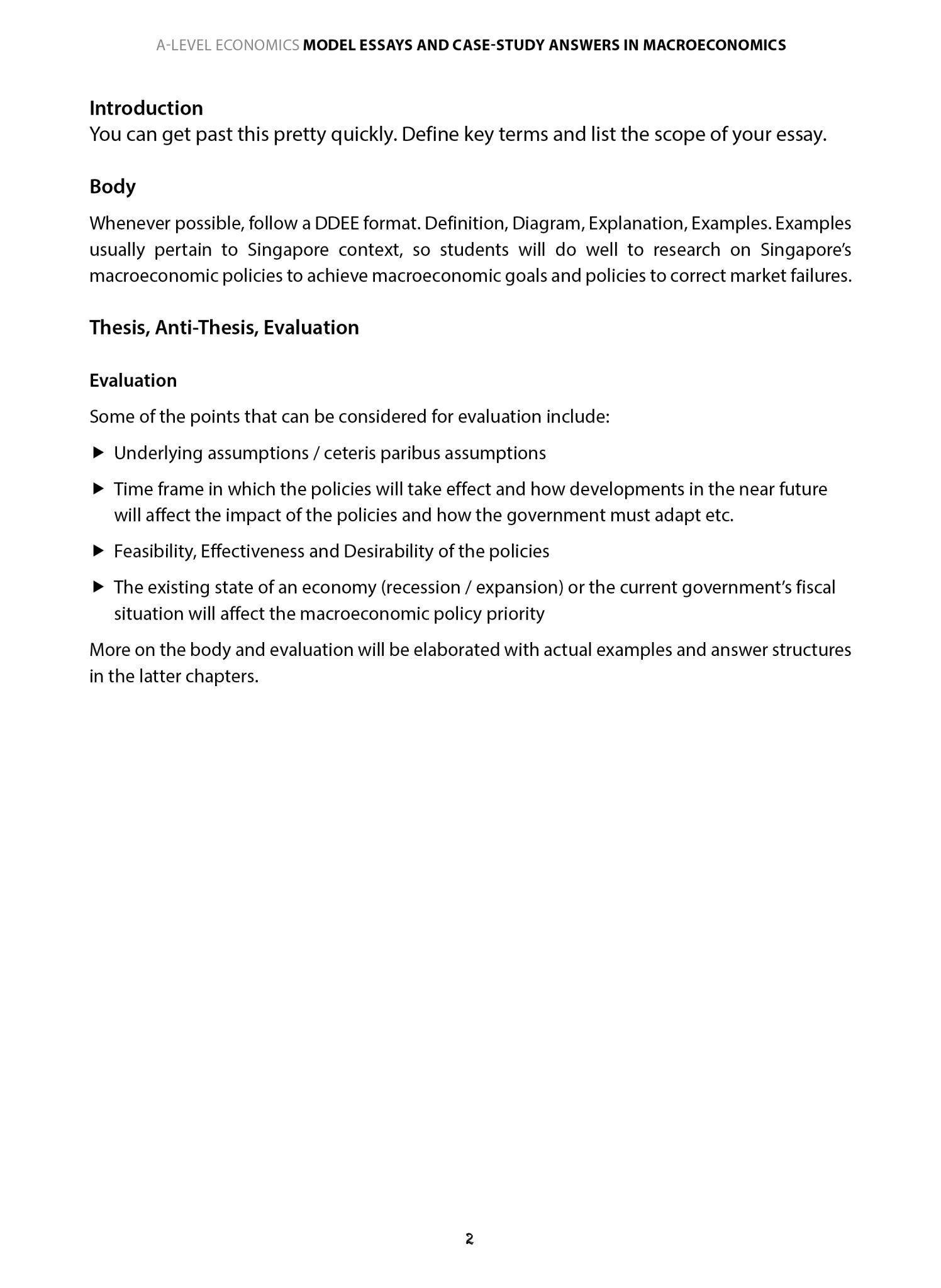 A-Level Economics Model Essays and Case-Study Answers in Macroeconomics ...