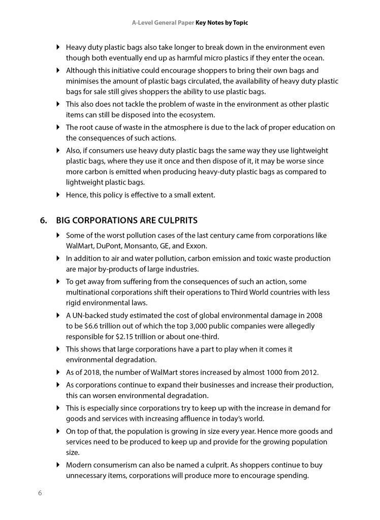 A-Level General Paper Key Notes by Topic - CPD Singapore Education ...