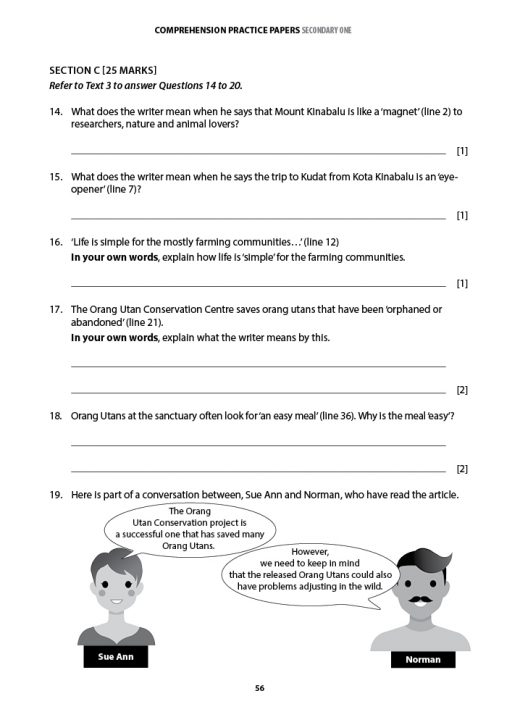 English Comprehension Practice Papers Secondary 1 - CPD Singapore ...