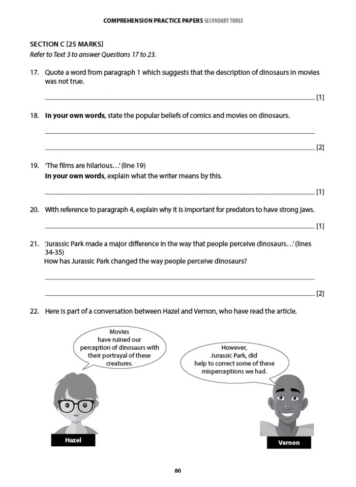 English Comprehension Practice Papers Secondary 3 - CPD Singapore ...