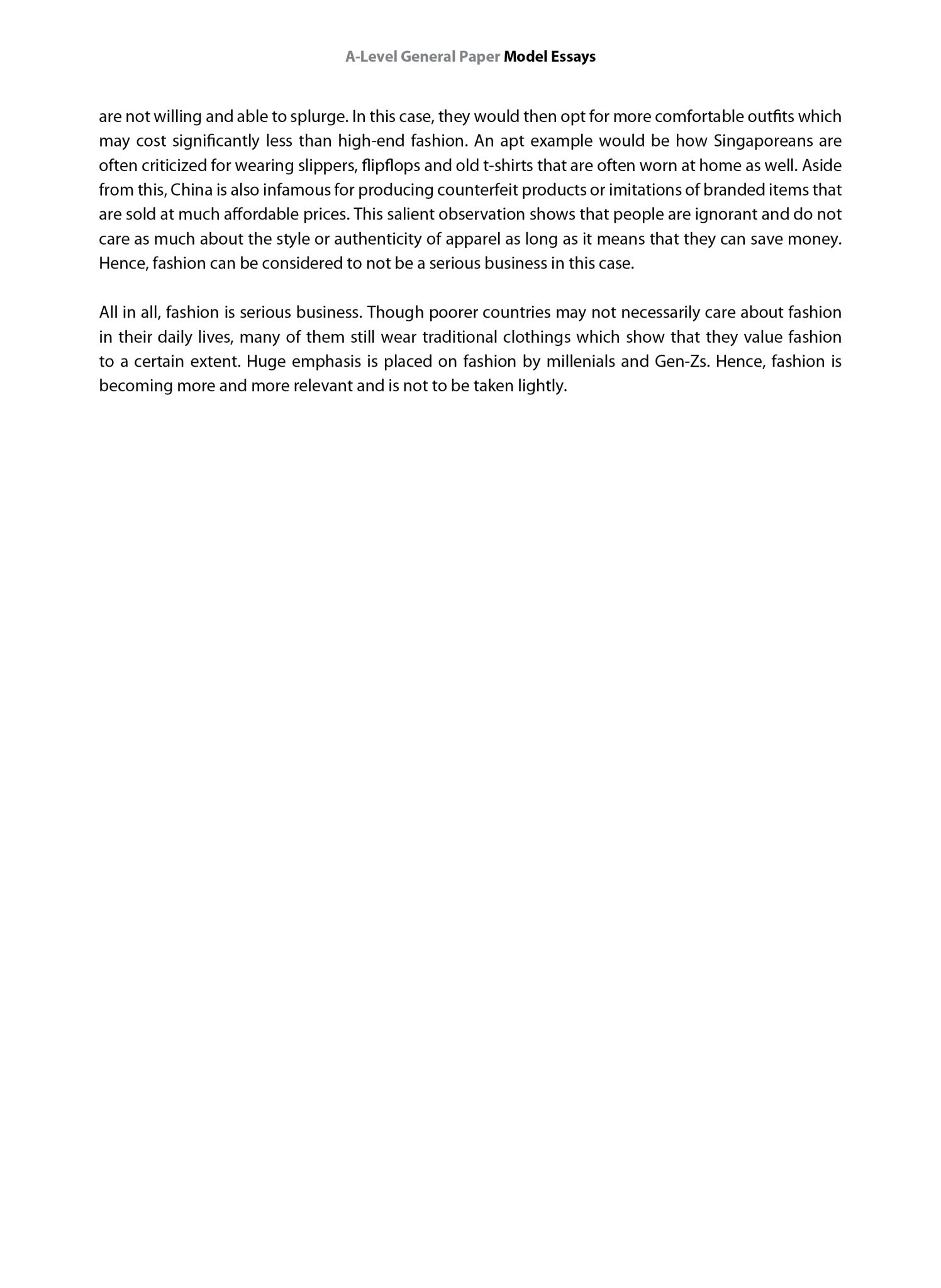 A-Level General Paper Model Essays – Write Your Way to an 'A' - CPD ...