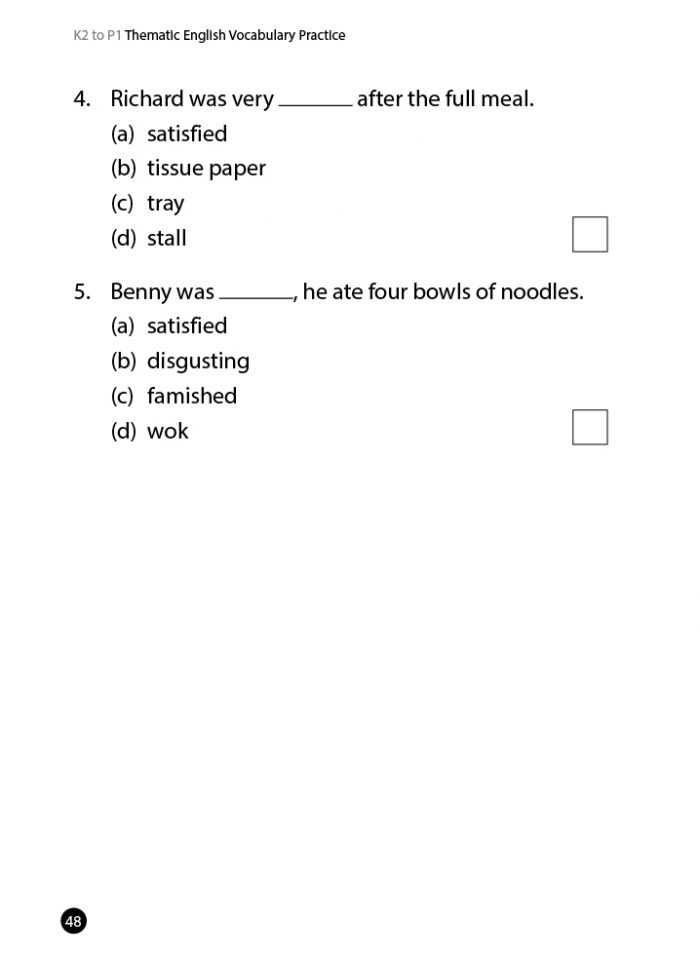 K2 to P1 Thematic English Vocabulary Practice - CPD Singapore Education ...