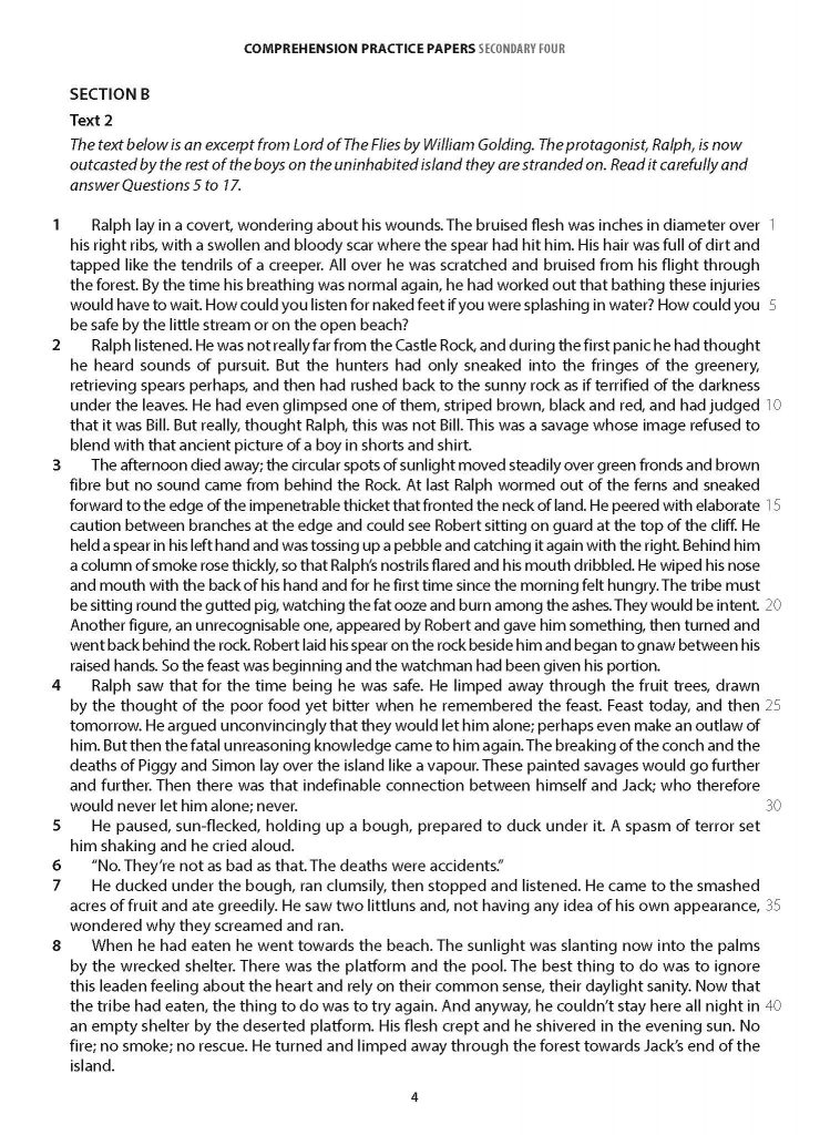 English Comprehension Practice Papers Secondary 4 - CPD Singapore ...