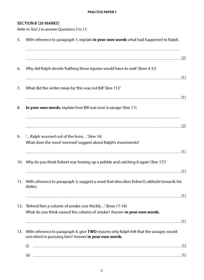 English Comprehension Practice Papers Secondary 4 - CPD Singapore ...