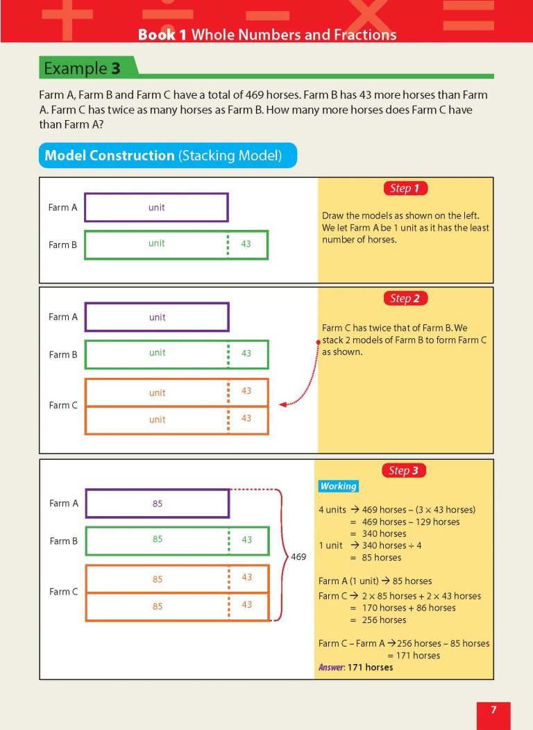 Master Math Models Primary 5 & 6 Book 1 Whole Numbers and Fractions ...