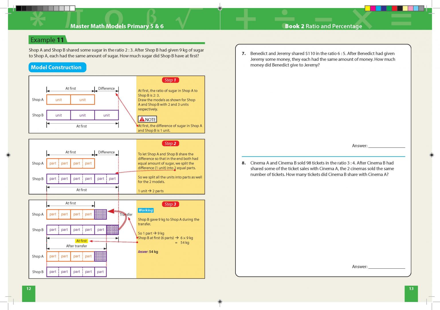 Master Math Models Primary 5 & 6 Book 2 Ratio and Percentage - CPD ...