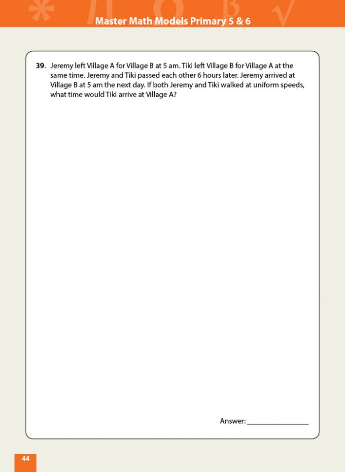 Master Math Models Primary 5 & 6 Book 3 Rate and Speed - CPD Singapore ...