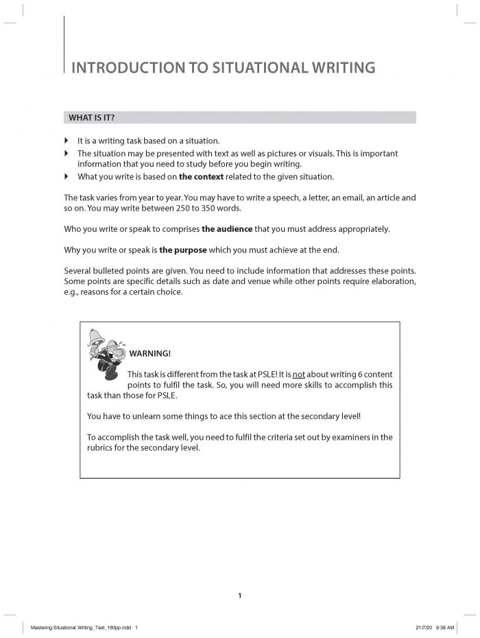 Key Guide: Lower Secondary English Mastering Situational Writing | CPD ...