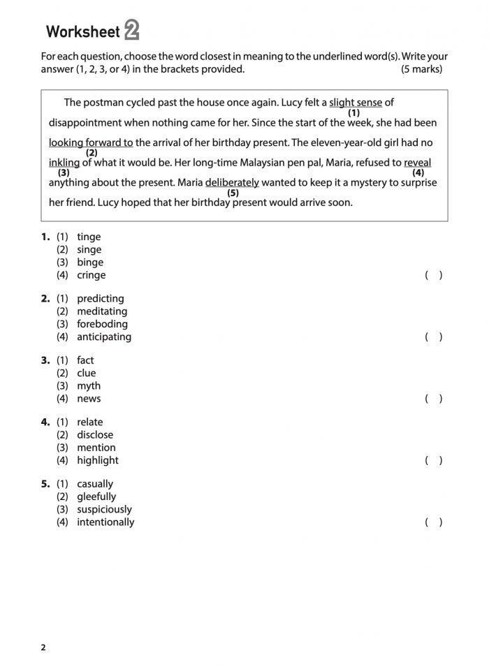 100 English Worksheets Primary 5 & 6: Vocabulary Cloze - CPD Singapore ...