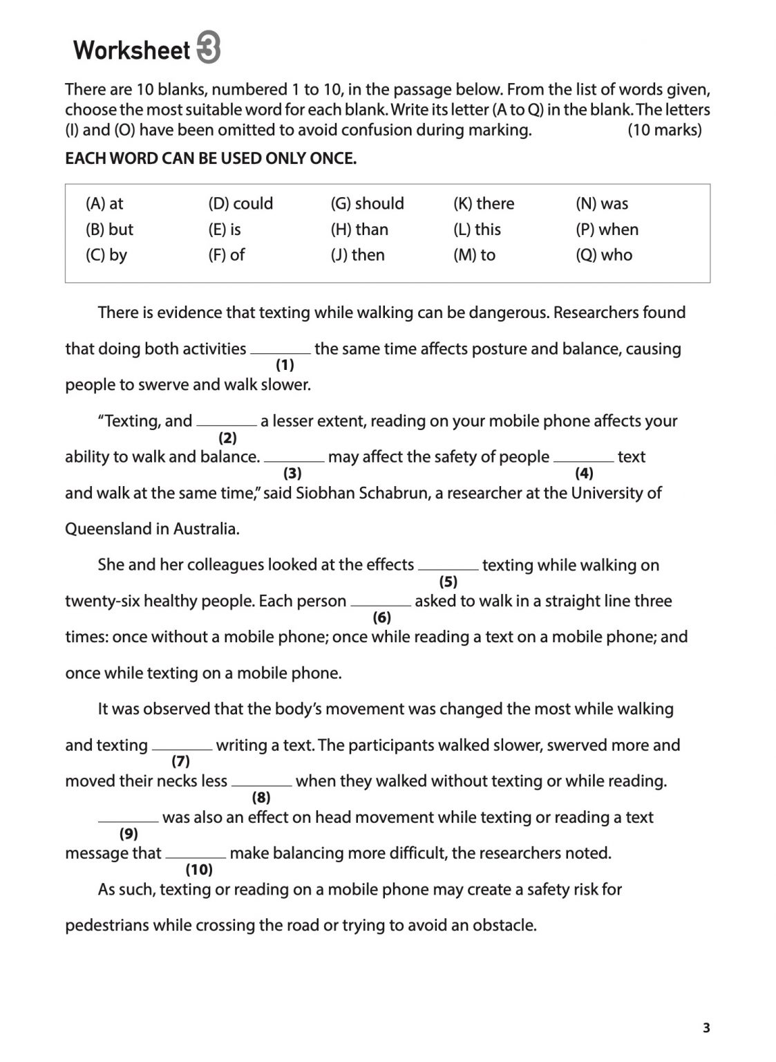 100 English Worksheets Primary 5 & 6: Grammar Cloze - CPD Singapore ...