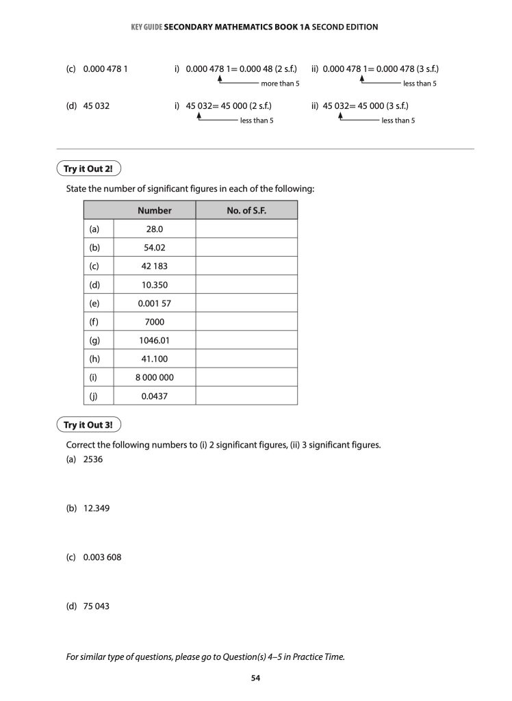Key Guide Secondary Mathematics Revision Notes & Practice Book 1A ...