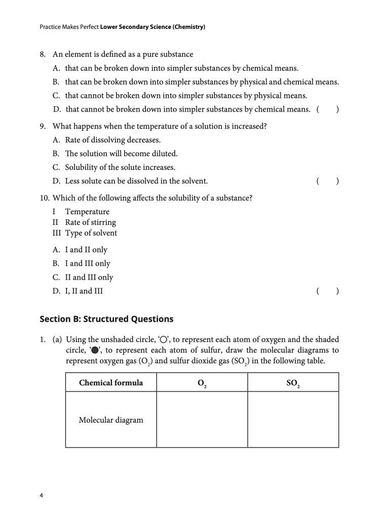 Practice Makes Perfect Lower Secondary Science Chemistry - CPD ...