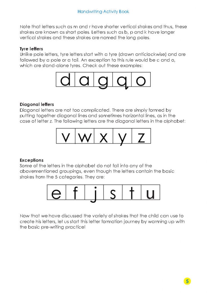 Handwriting Activity Book - CPD Singapore Education Services Pte Ltd