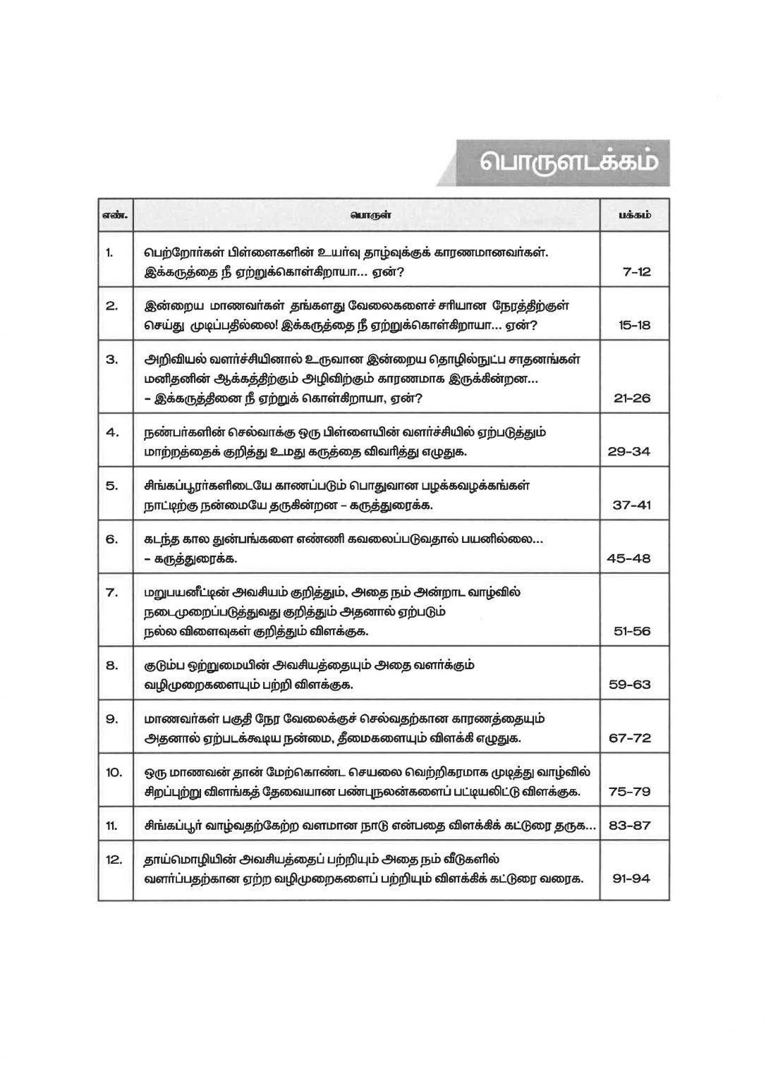 Tamil Essays, Speech and Email (Suitable for Secondary & JC students ...