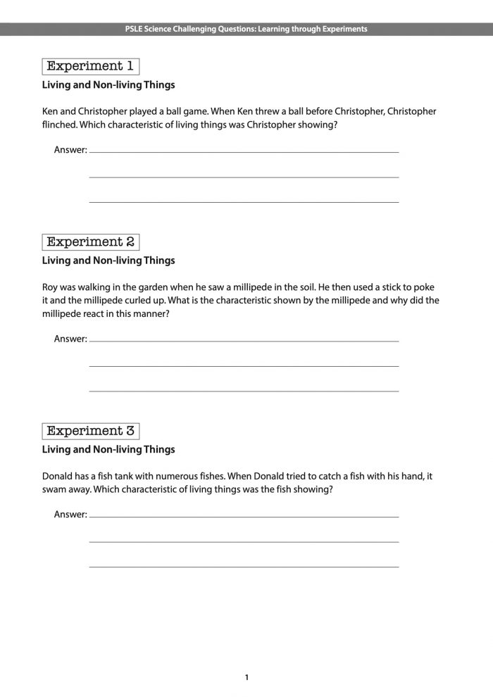 Score AL1 for Science PSLE Science Challenging Questions – Learning ...