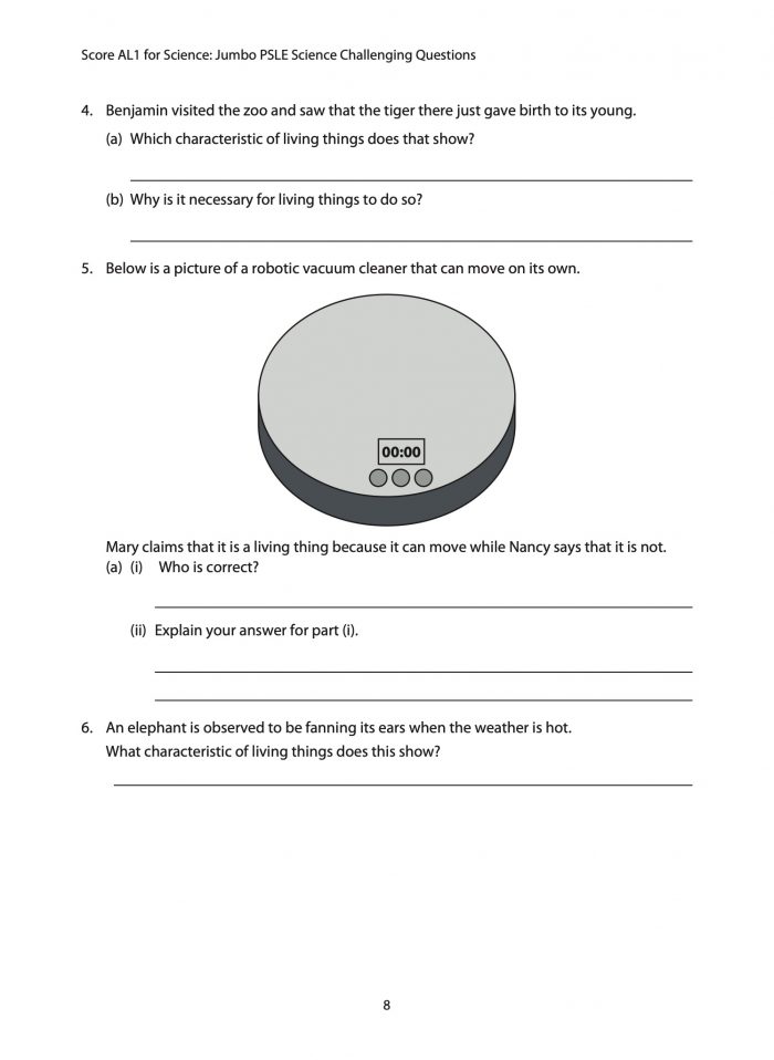 Score AL1 for Science Jumbo PSLE Science Challenging Questions - CPD ...