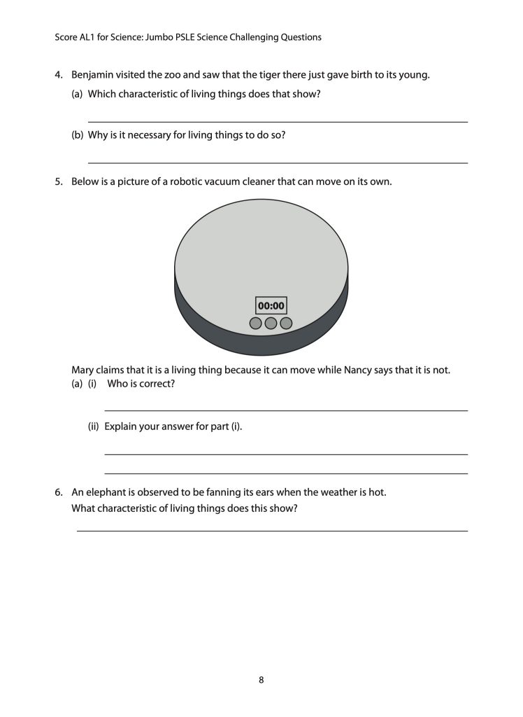 Score AL1 for Science Jumbo PSLE Science Challenging Questions - CPD ...