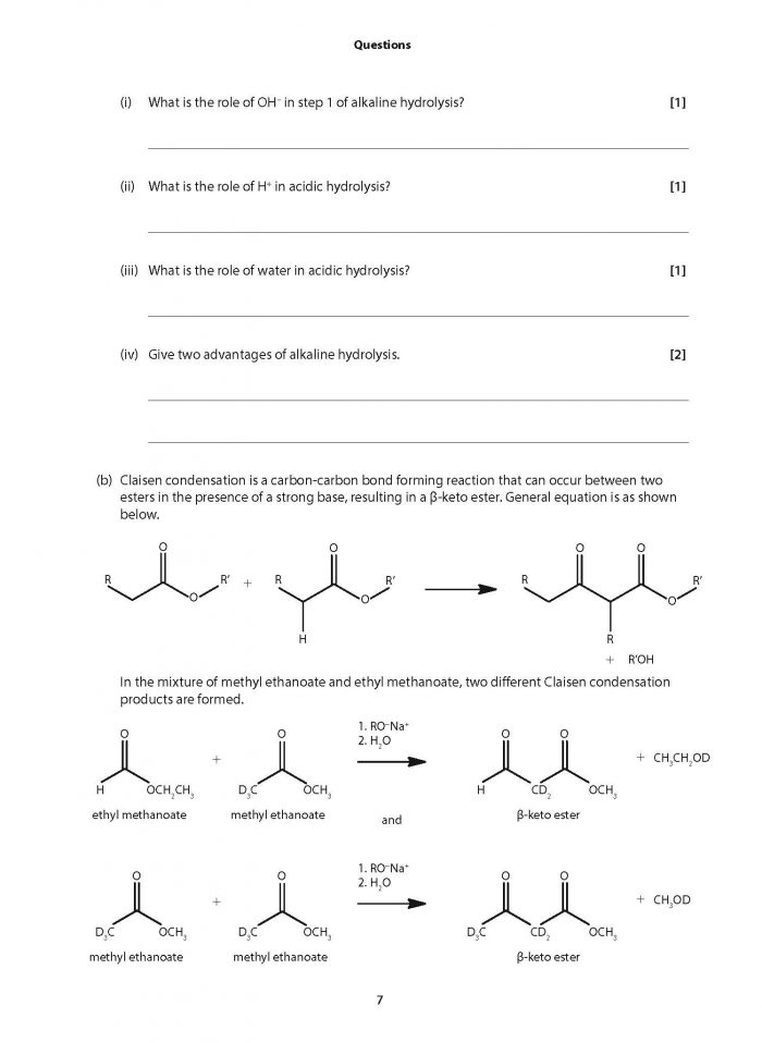 A-Level Chemistry Novel Organic Chemistry Questions - CPD Singapore ...