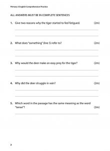 Primary 3 English Comprehension Practice - CPD Singapore Education ...