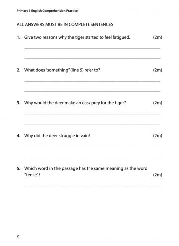 Primary 3 English Comprehension Practice - CPD Singapore Education ...