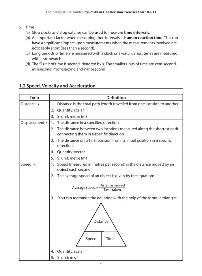 Igcse Guide Physics All In One Revision Exercises Year 10 And 11 Cpd Singapore Education