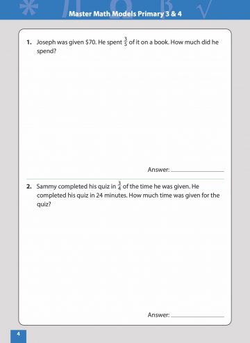 Master Math Models Primary 3 & 4 Book 3 – Fractions - CPD Singapore ...