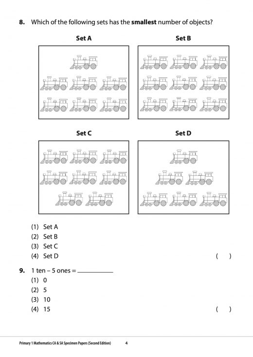 Primary 1 Mathematics CA & SA Specimen Papers Second Edition - CPD ...