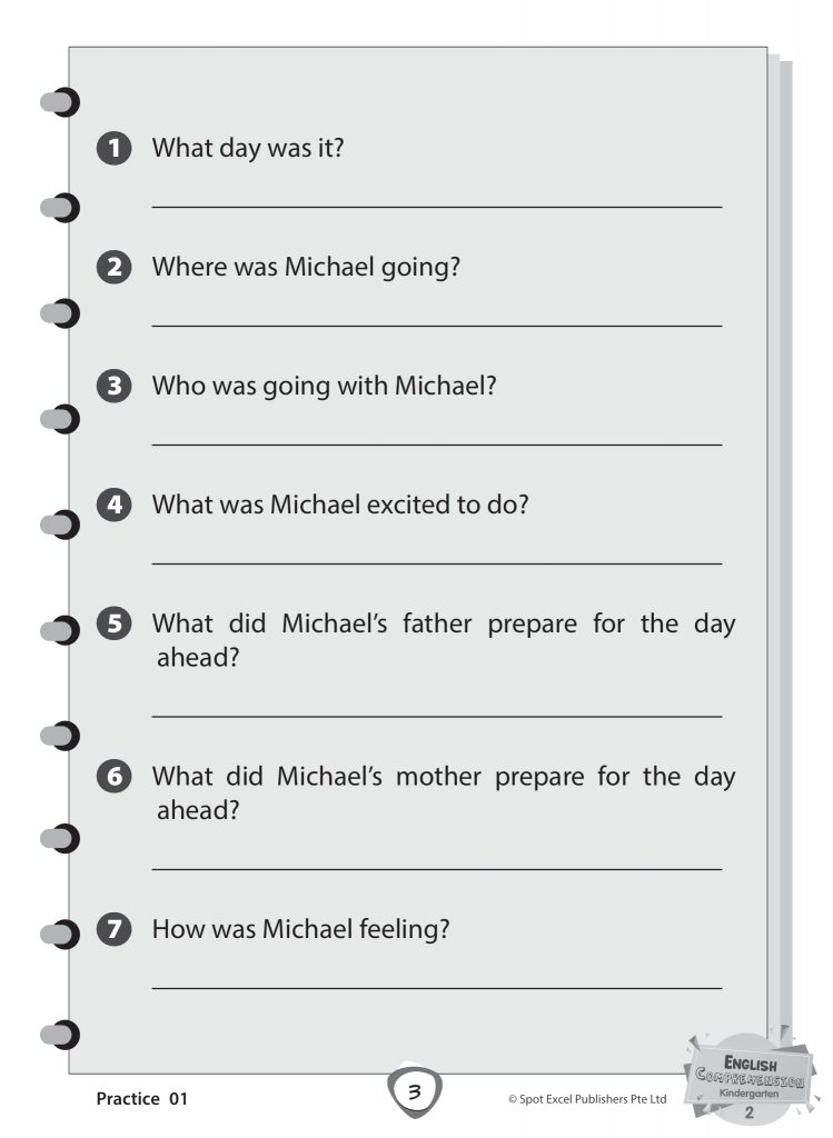 English Comprehension Kindergarten 2 - CPD Singapore Education Services ...