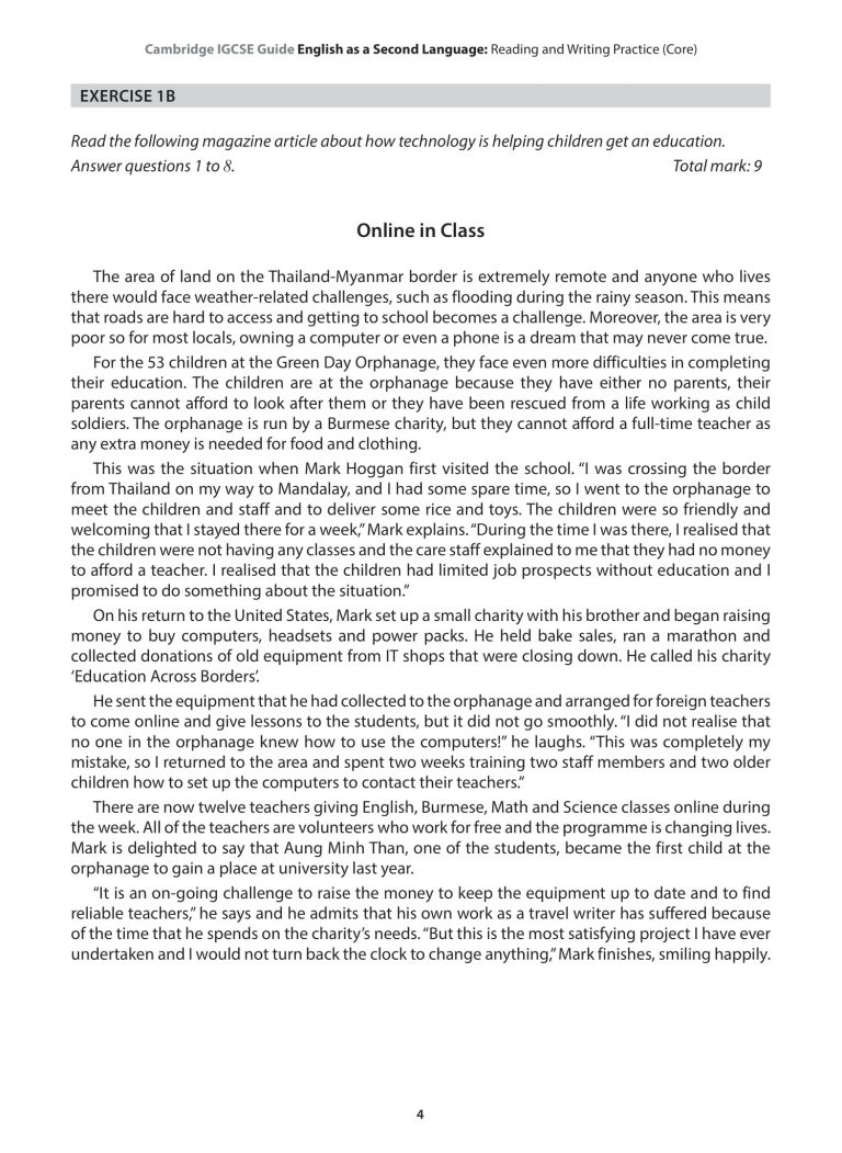 IGCSE Guide English as a Second Language (Core) - CPD Singapore ...