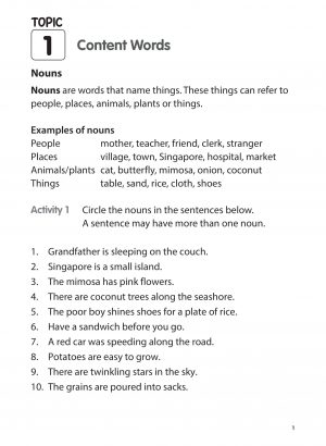 Primary 1 English Vocabulary Practice - CPD Singapore Education ...