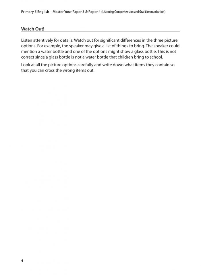 Primary 5 English Master Your Paper 3 and Paper 4 (Listening & Oral ...