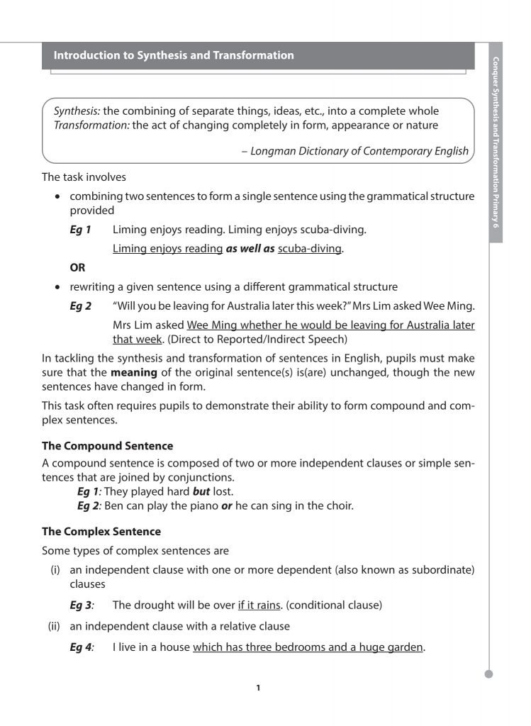 Primary 6 Conquer Synthesis and Transformation - CPD Singapore ...