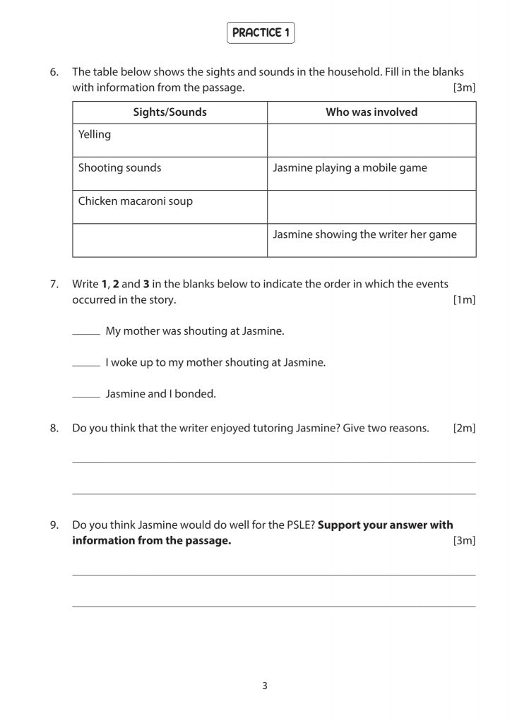 PSLE English Comprehension Practice - CPD Singapore Education Services ...