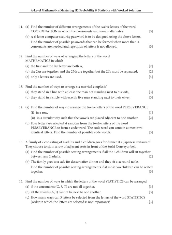 A-Level Mathematics Mastering H2 Probability & Statistics With Worked ...