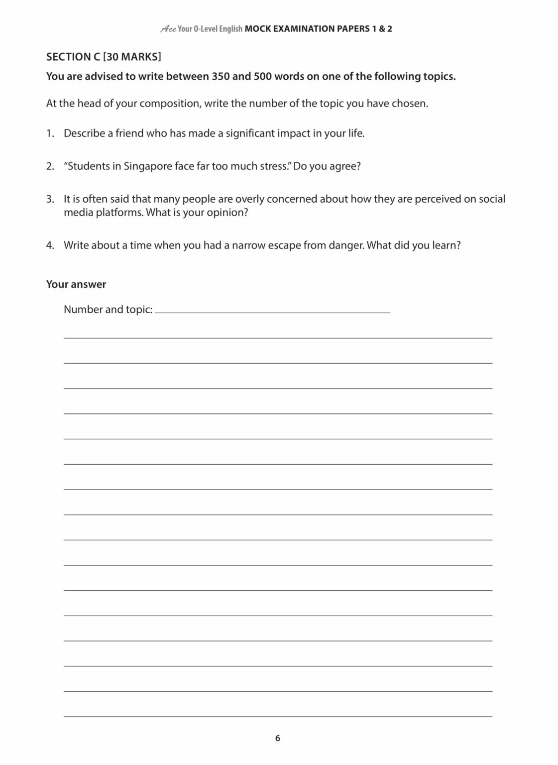 Ace Your O-Level English Mock Examination Papers 1 & 2 - CPD Singapore ...