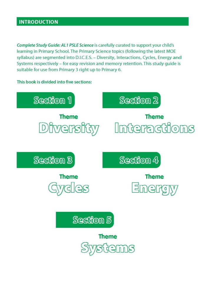 Complete Study Guide: AL1 PSLE Science Lower & Upper Blocks - CPD Singapore Education Services ...