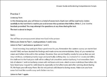 English Practice Papers in Listening Comprehension & Oral Communication ...