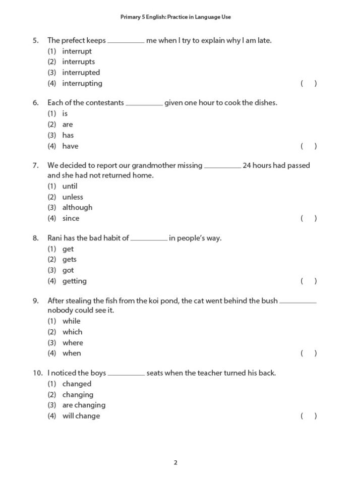 Primary 5 English Practice in Language Use - CPD Singapore Education ...