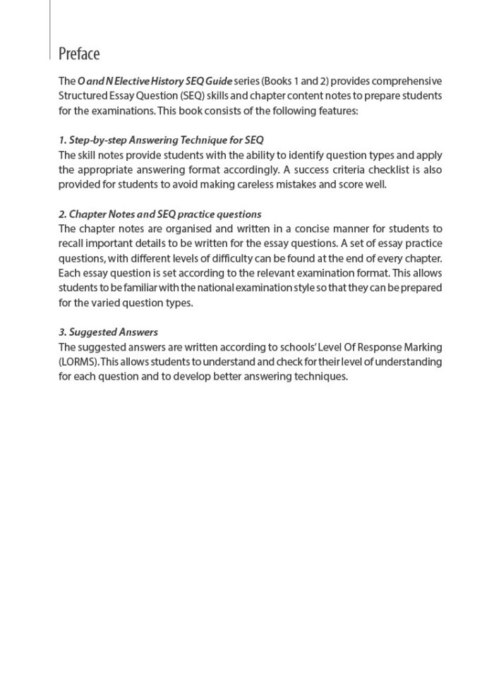 O and N Level Elective History SEQ Guide Book 2 - CPD Singapore ...